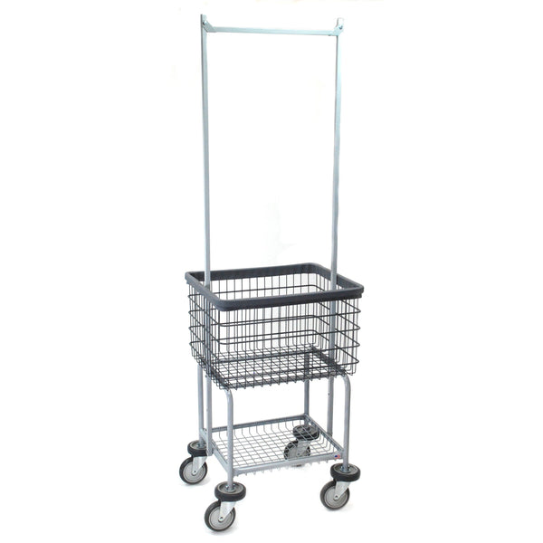 Elevated Laundry Cart with Double Pole Rack in Dura-Seven™ | R&B Wire